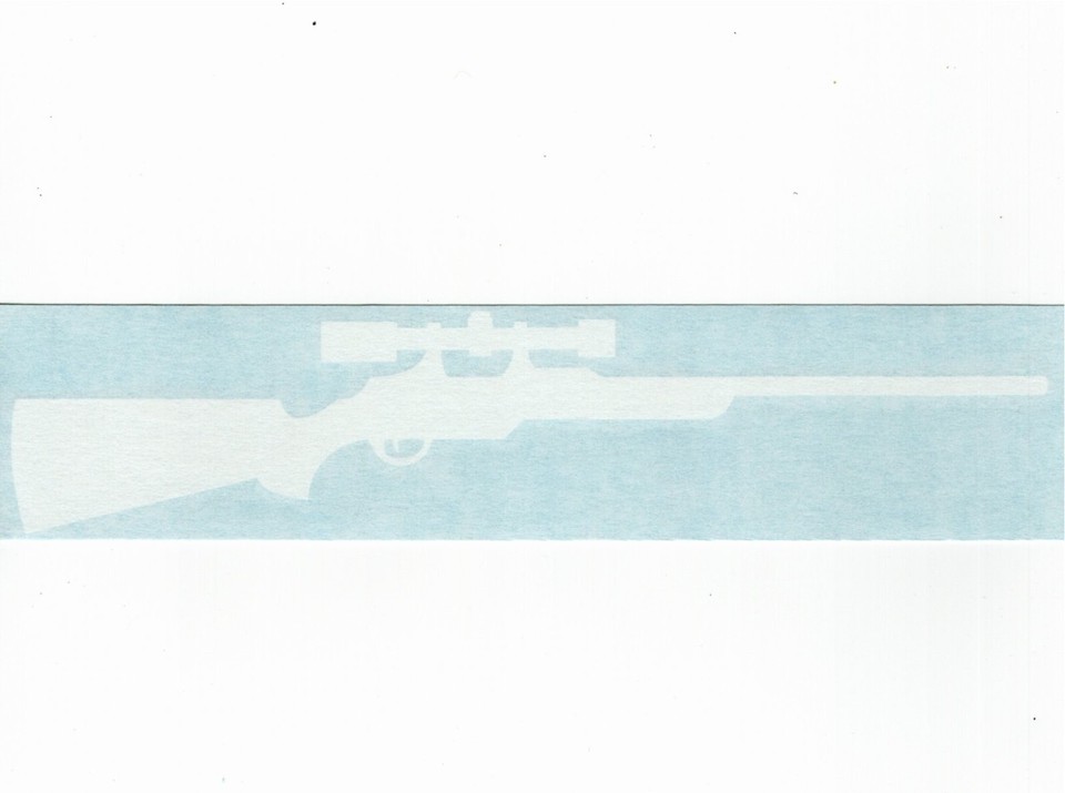 Hunting Rifle - Centerfire Scope Outdoors Car Vinyl Decal Window ...