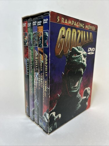 Godzilla 5 Rampaging Movies (5-Disc DVD Region 1) English Dub *3 New ...