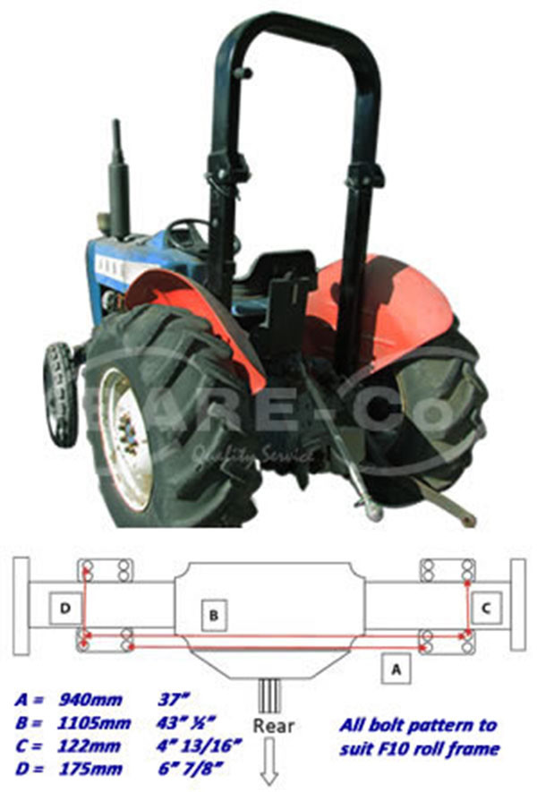 Tractor Folding Rops Rollbar Safety Bar Massey Ferguson 675 690 for ...