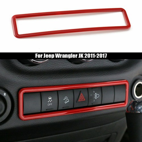 Red Emergency Light Switch Cover Trim Accessories Fit for 11-17 Jeep JK ...
