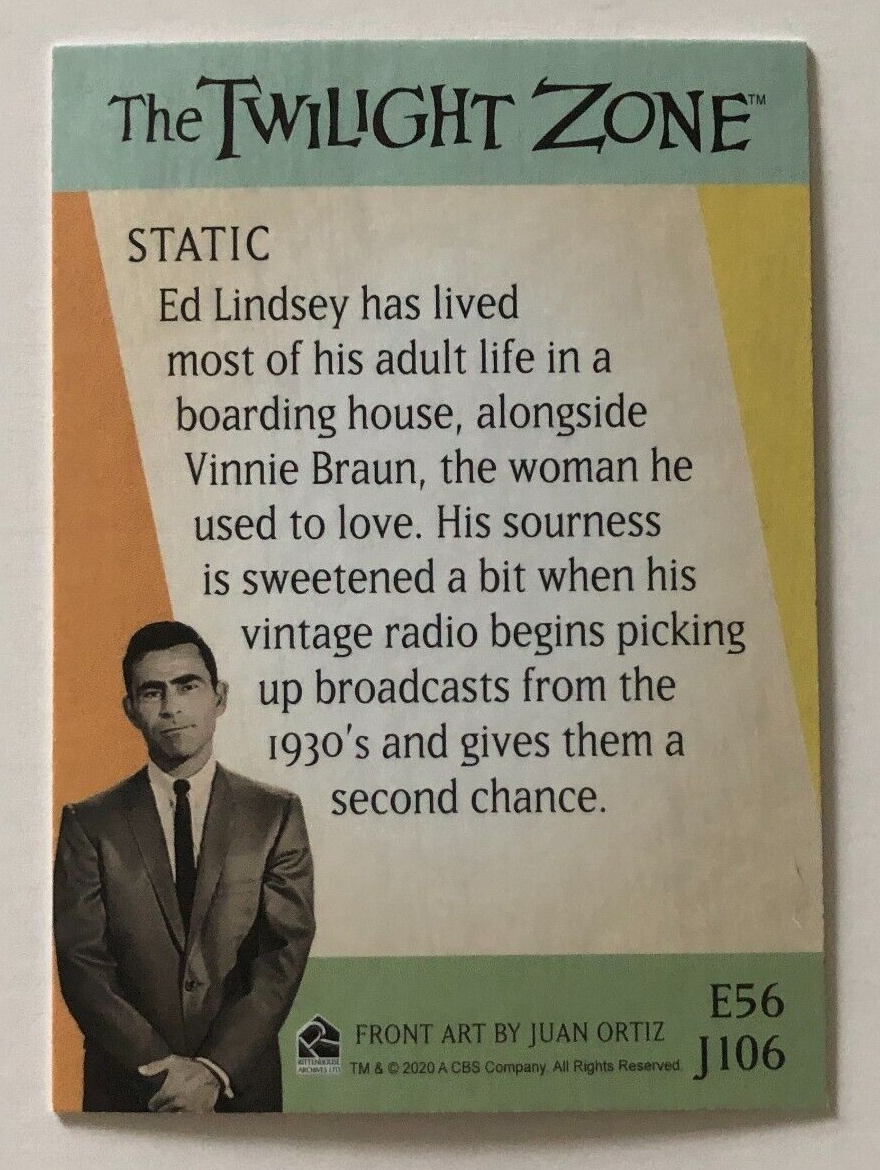 2020 Twilight Zone Archives #J106 STATIC written by Charles Beaumont | eBay