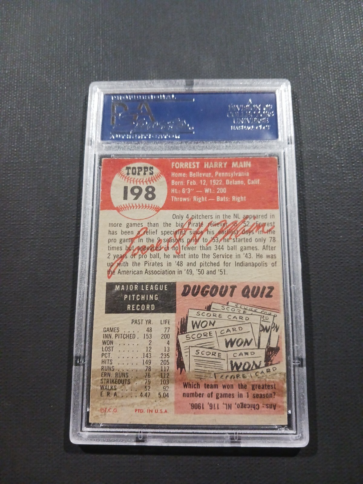 1953 Topps - #198 Forrest Main for sale online | eBay