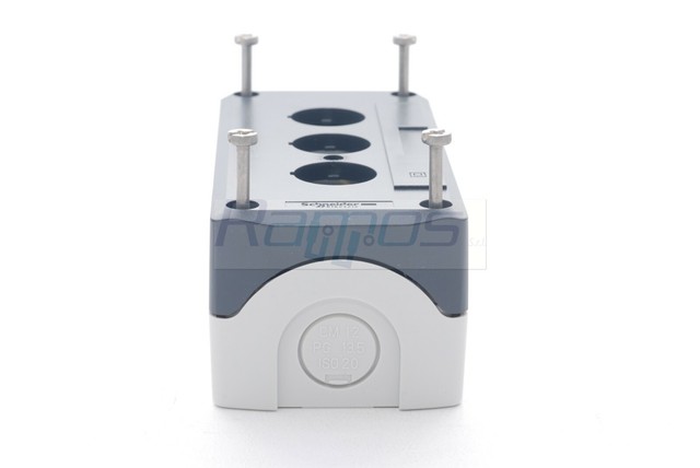 Schneider Electric XALD03 Dark Grey Enclosure Lid 3 Cut-outs for Xb5 Ã ...