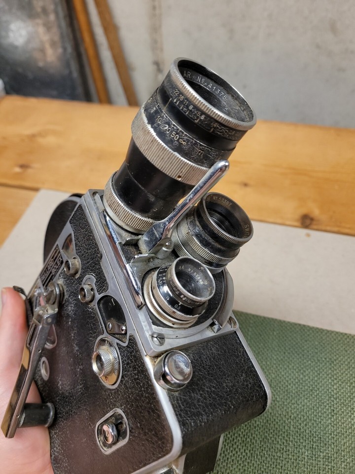 Exceptionally Rare Bolex Paillard H16 Deluxe 16mm Cine Movie Camera W 3 ...