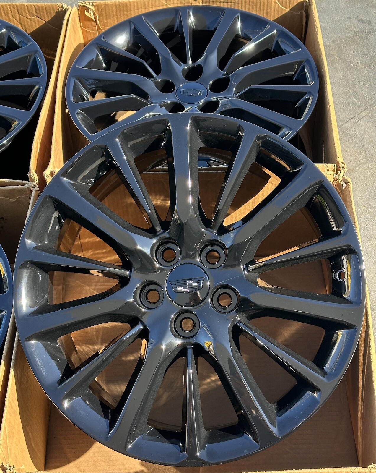 19" Cadillac CT6 XTS Factory Wheels Gloss Black OEM GM Set 4762 | eBay