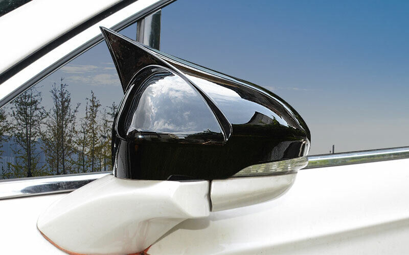 Gloss Black OX Horn Rear View Mirror Cover Trim For Ford Mondeo Fusion ...
