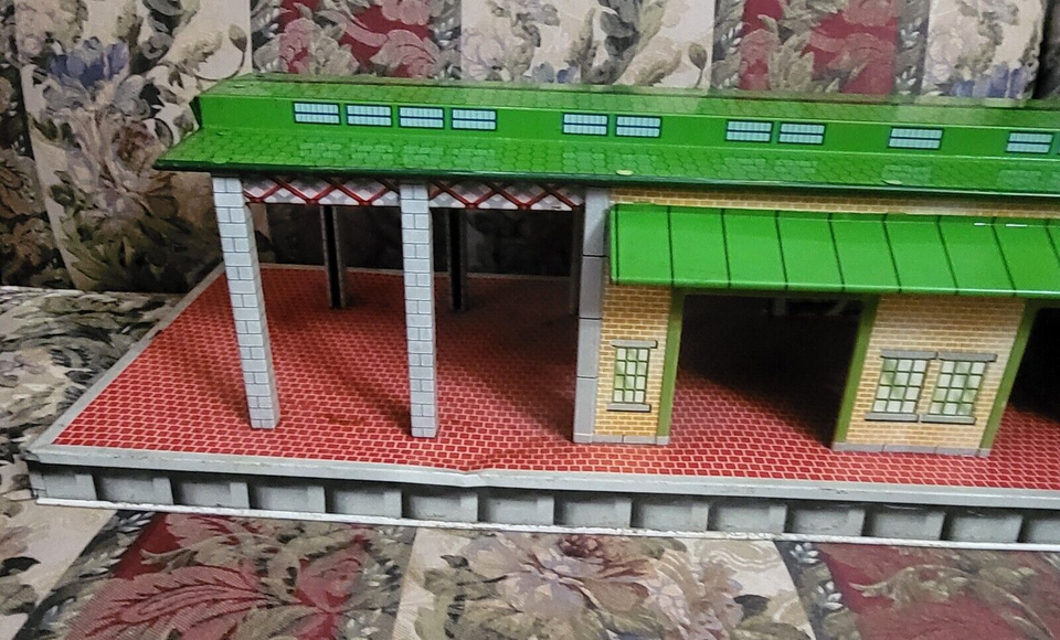 Marx Freight Terminal Tin Litho Train Station Toy Building Vintage ...
