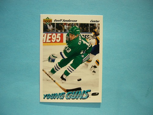 1991/92 UPPER DECK YOUNG GUNS NHL HOCKEY CARD #588 GEOFF SANDERSON ...