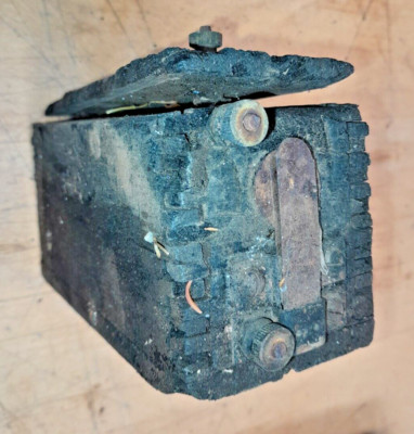 Vintage Ignition Coil Wooden Buzz Box Wood Battery Brass Make | Front ...