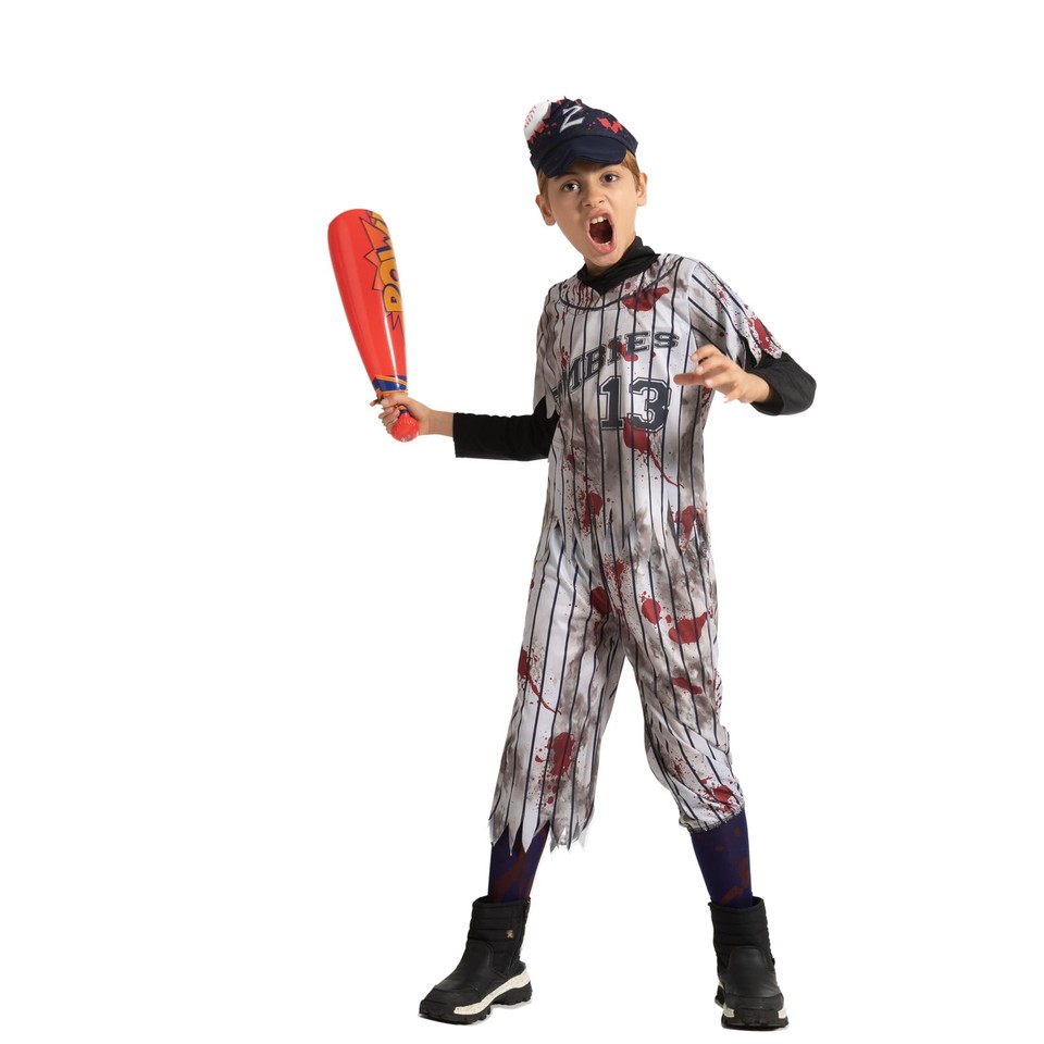 Zombie Baseball Player Costumes for Boys, Scary Halloween Costume for ...