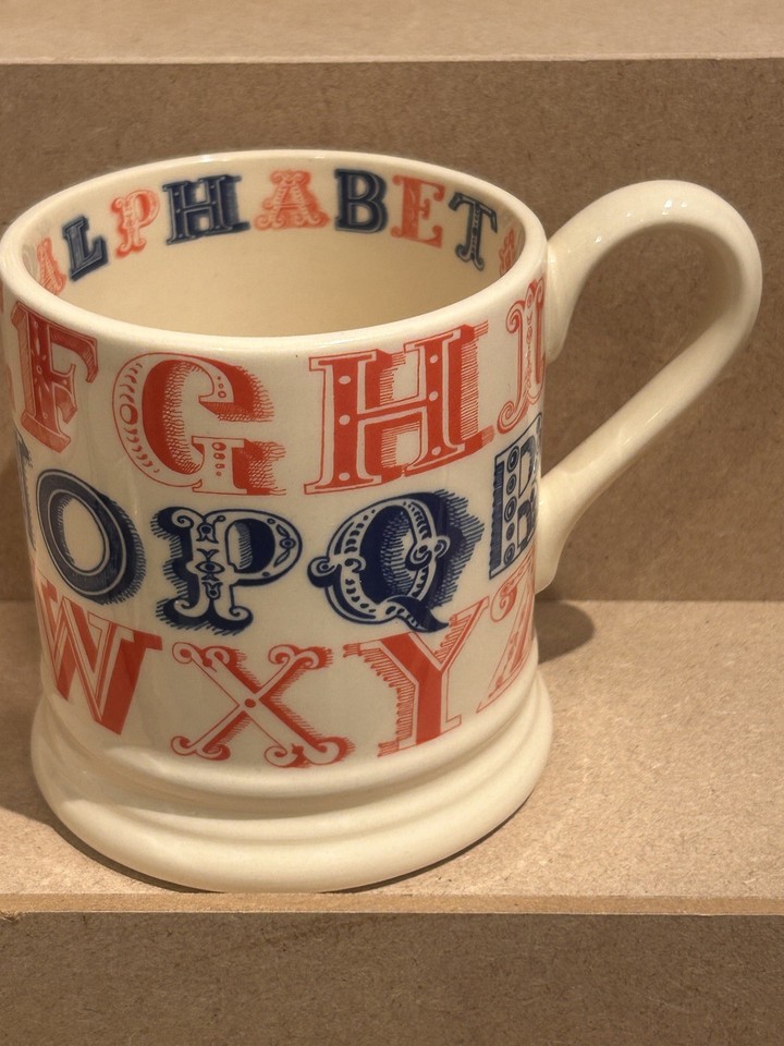 Emma Bridgewater Alphabet Half Pint mug blue & red | eBay