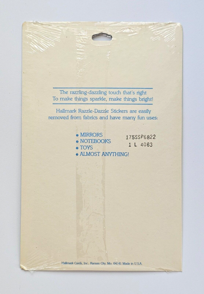 Rare Vintage 80's Hallmark Razzle Dazzle Glitter Music Stickers Sealed ...