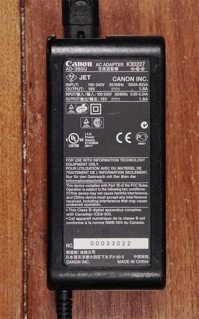 Genuine Canon AC Adapter AD-360U K30120 | eBay