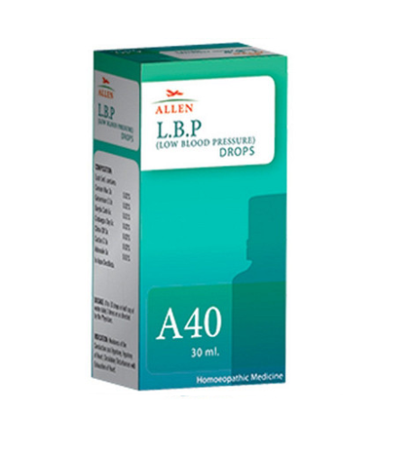 Allen Homeopathic A40 Low Blood Pressure (LBP) Drops (30ml) Dull ...