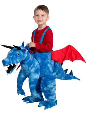 Ride On Mythical Blue Dragon Rider Toddler Costume One Size | eBay