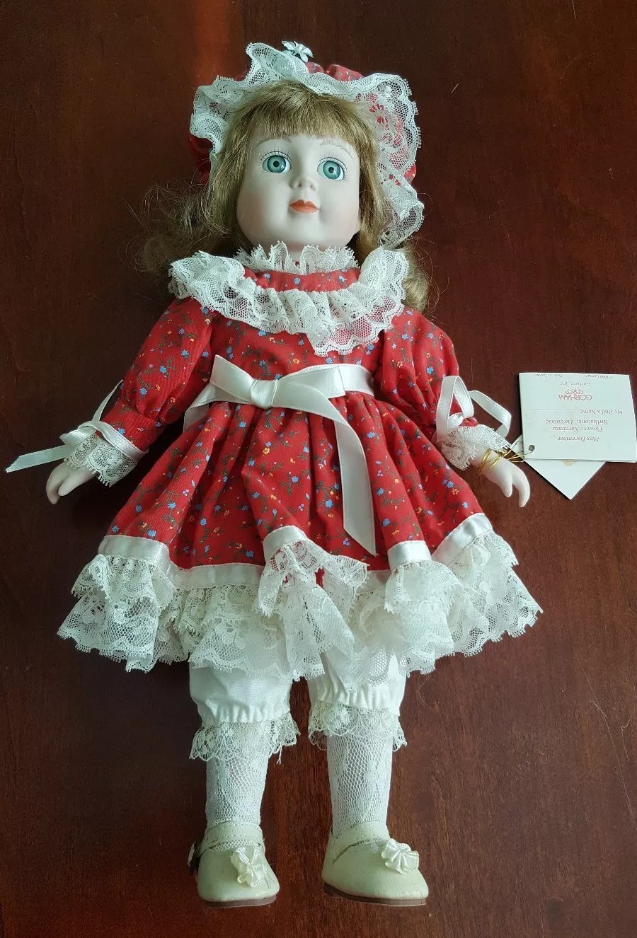 GORHAM Dolls of the Month 1990 Porcelain Miss December 15" Tall | eBay