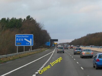 Photo 6x4 M1 northbound towards junction 35A Chapeltown/SK3596 c2013 ...