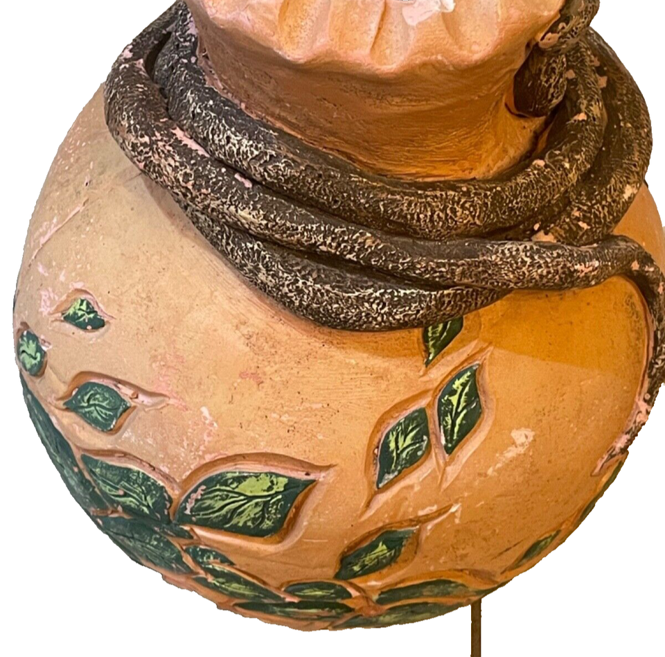 Vintage Large Native American Pottery Snake Pot Vase Signed Comanche 19 ...