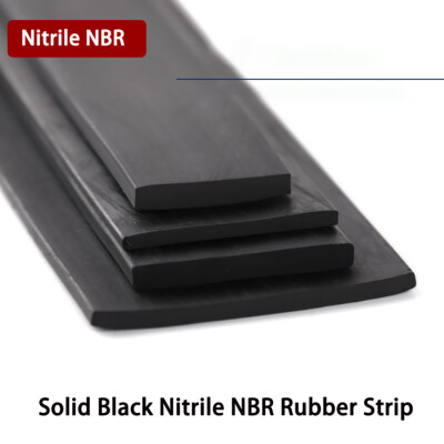 Solid Black Nitrile NBR Rubber Strip - Various Lengths, Widths And ...