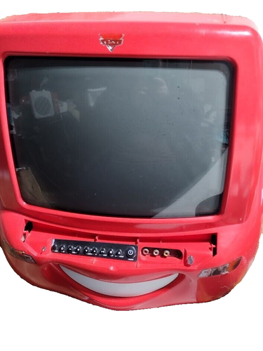 Disney Pixar Cars Lightning Mcqueen 13" CRT TV DVD Combo Television for ...