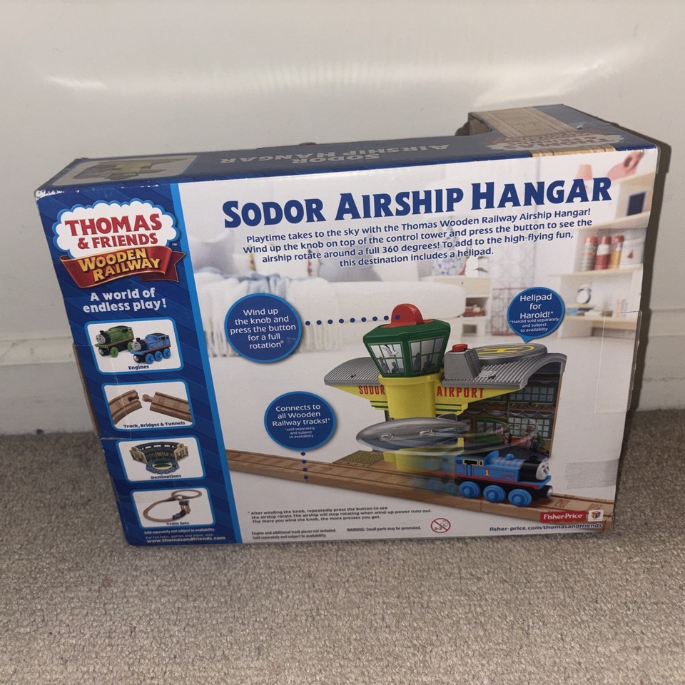 thomas and friends wooden railway Sodor Airship Hanger NIB Brand New ...