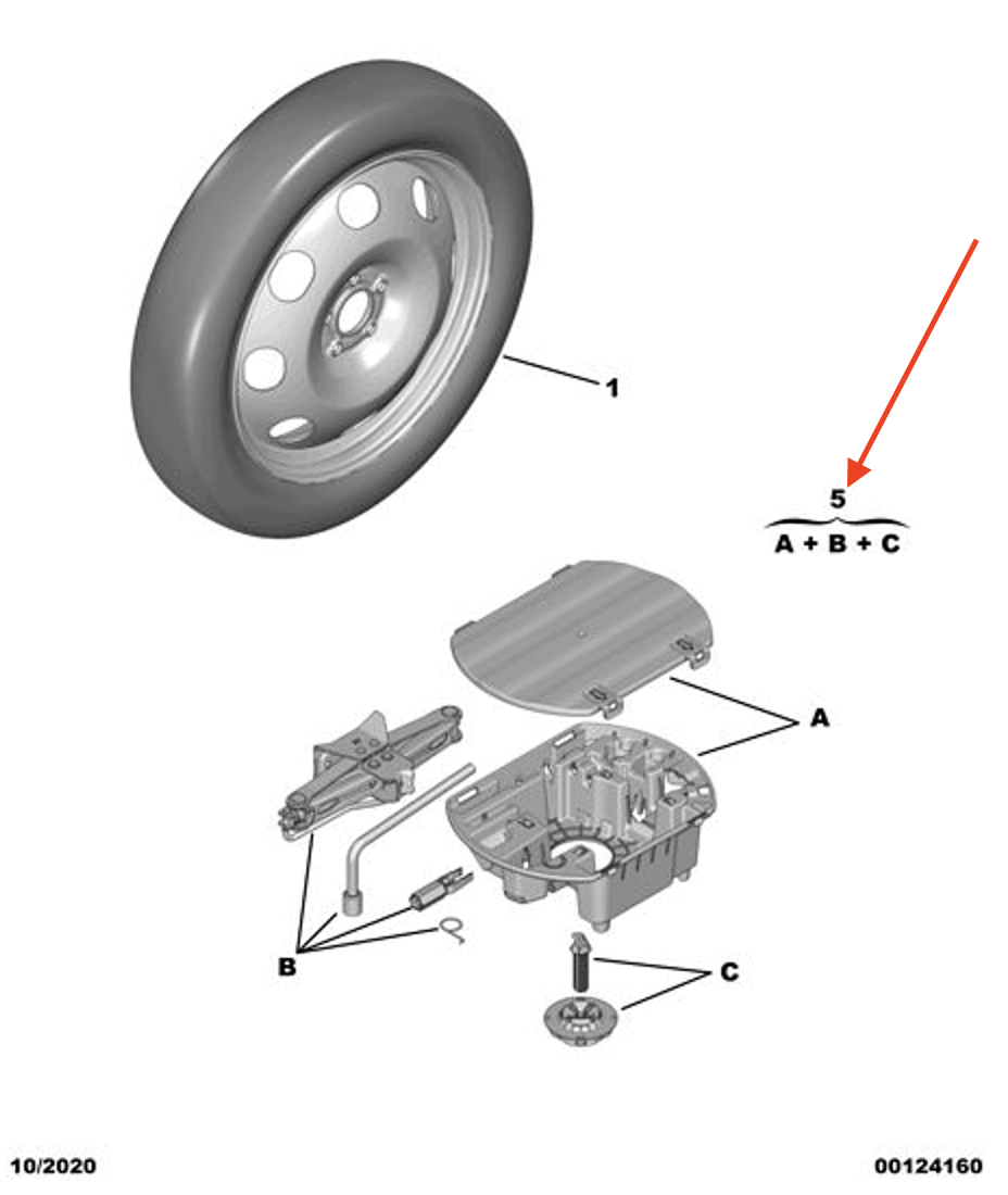 PEUGEOT 508 Spare Wheel Tools Kit 9842716080 New Genuine | eBay UK