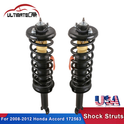 Pair Rear Complete Strut Shocks w/ Spring For 2008-2012 Honda Accord ...