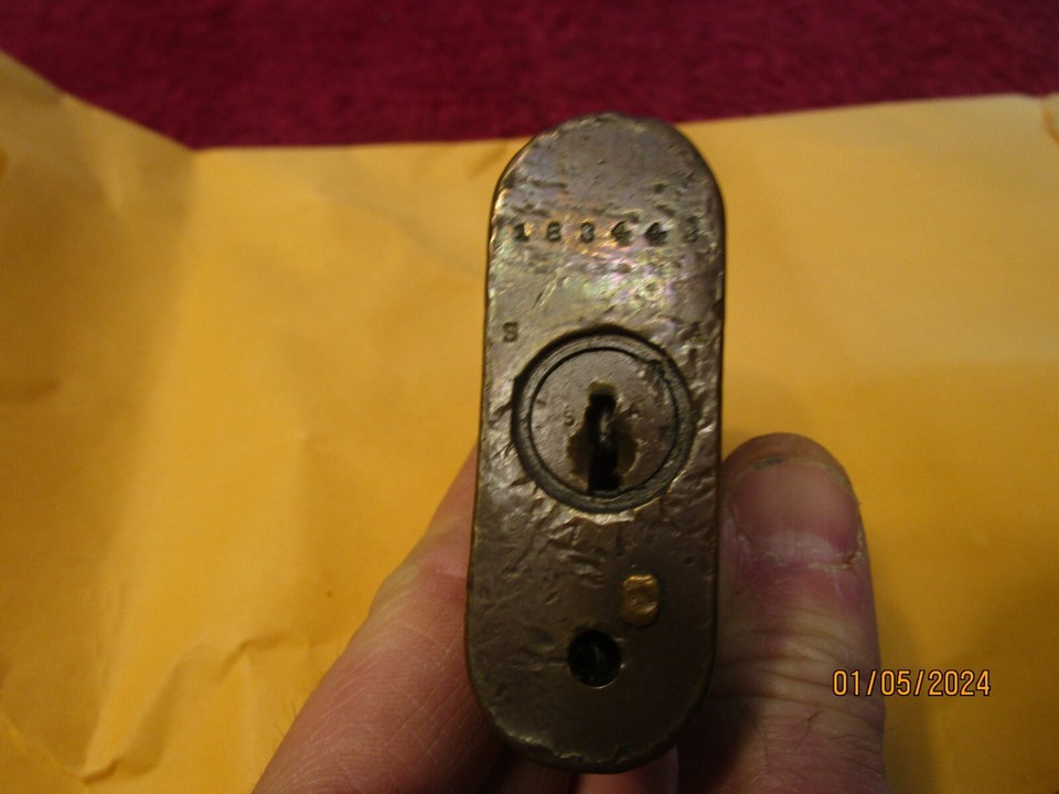 Vintage Heavy YALE Super Pin Tumbler Padlock Embossed Brass Lock with ...