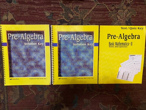Abeka Pre Algebra Lot Of 3 8th grade 2nd Edition | eBay