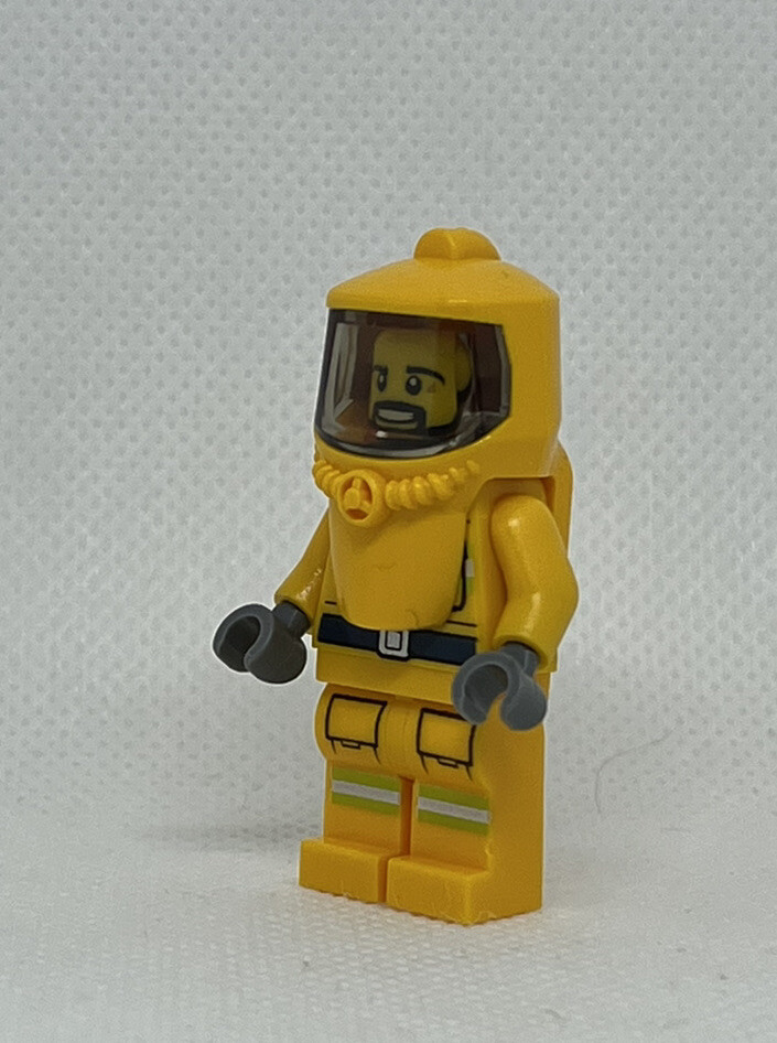 NEW LEGO Hazmat Suit Guy Radioactive Fire Nuclear 60321 Minifigure Fig ...