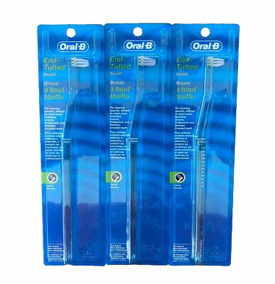 3 Pack Oral-B End Tufted Brush for Crowns, Bridges, Braces, Etc | eBay