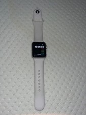 Apple Watch Series 3 38 mm Silver Aluminum Case White Sport Band ...