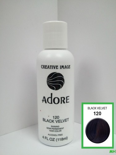 CREATIVE IMAGE ADORE SEMI PERMANENT HAIR COLOR #120 BLACK VELVET 4oz | eBay