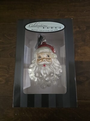 Christopher Radko Christmas Santa Head 5" Ornaments NIB Celebrations | eBay