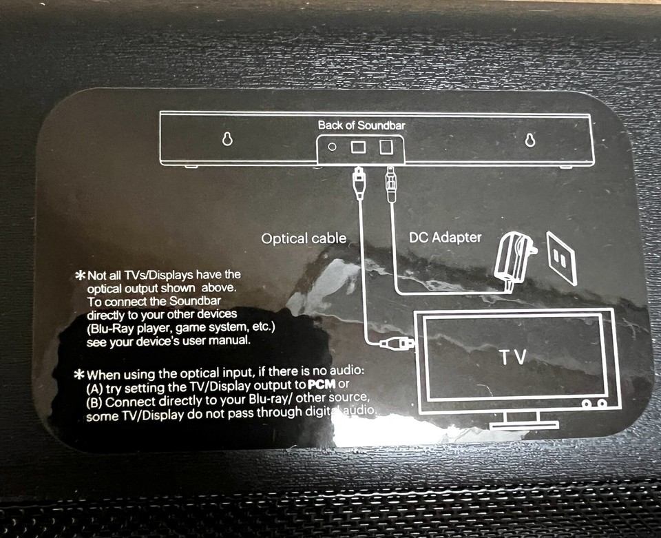 SAKOBS 3D TV 16” Sound Bar 30W Drivers Remote, AC Adapter, Mounting ...