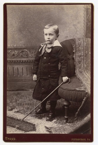 Boy with Walking Stick, Vintage Original Photo by J. B. Trapp ...