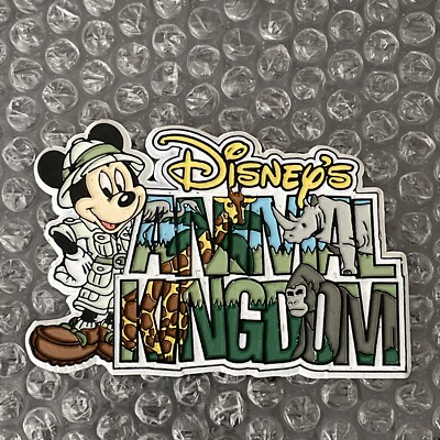 Vintage Disney Animal Kingdom Fridge Magnet Safari Mickey Mouse Giraffe ...