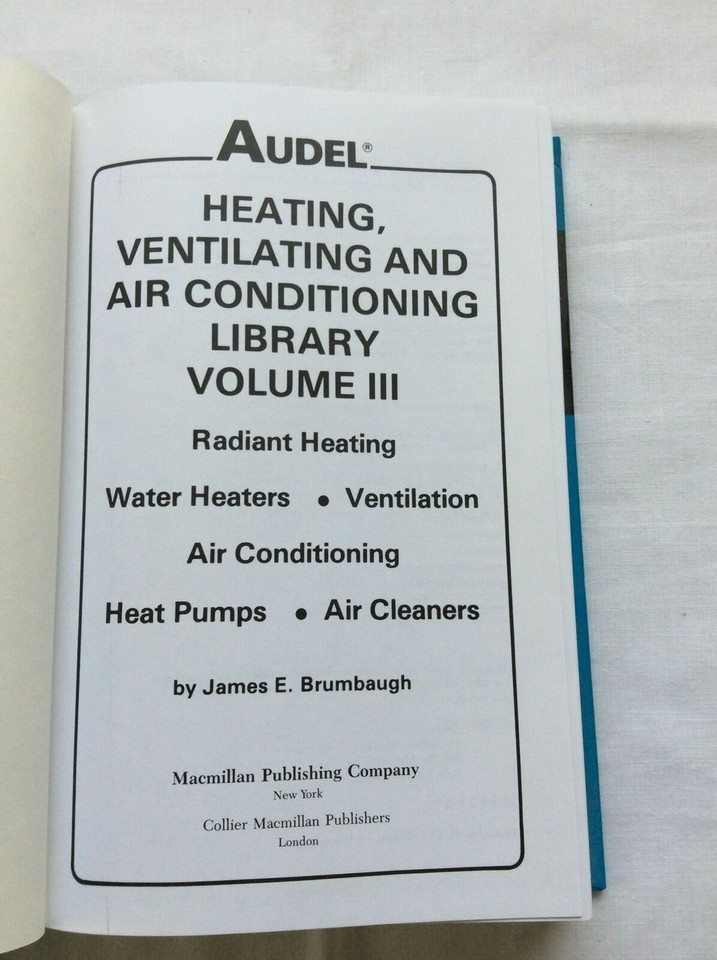 Audel book heating, ventilatiing and airconditioning library by James ...