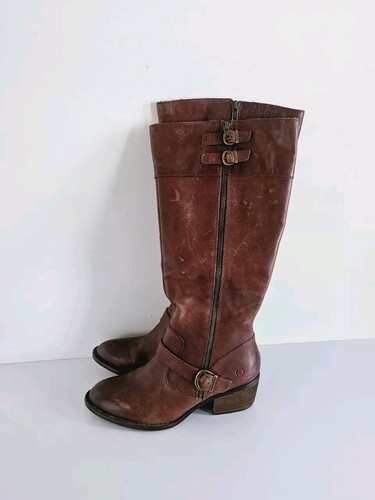 Born Swann In Brown Rust Leather Women's Boots Size 10M | eBay