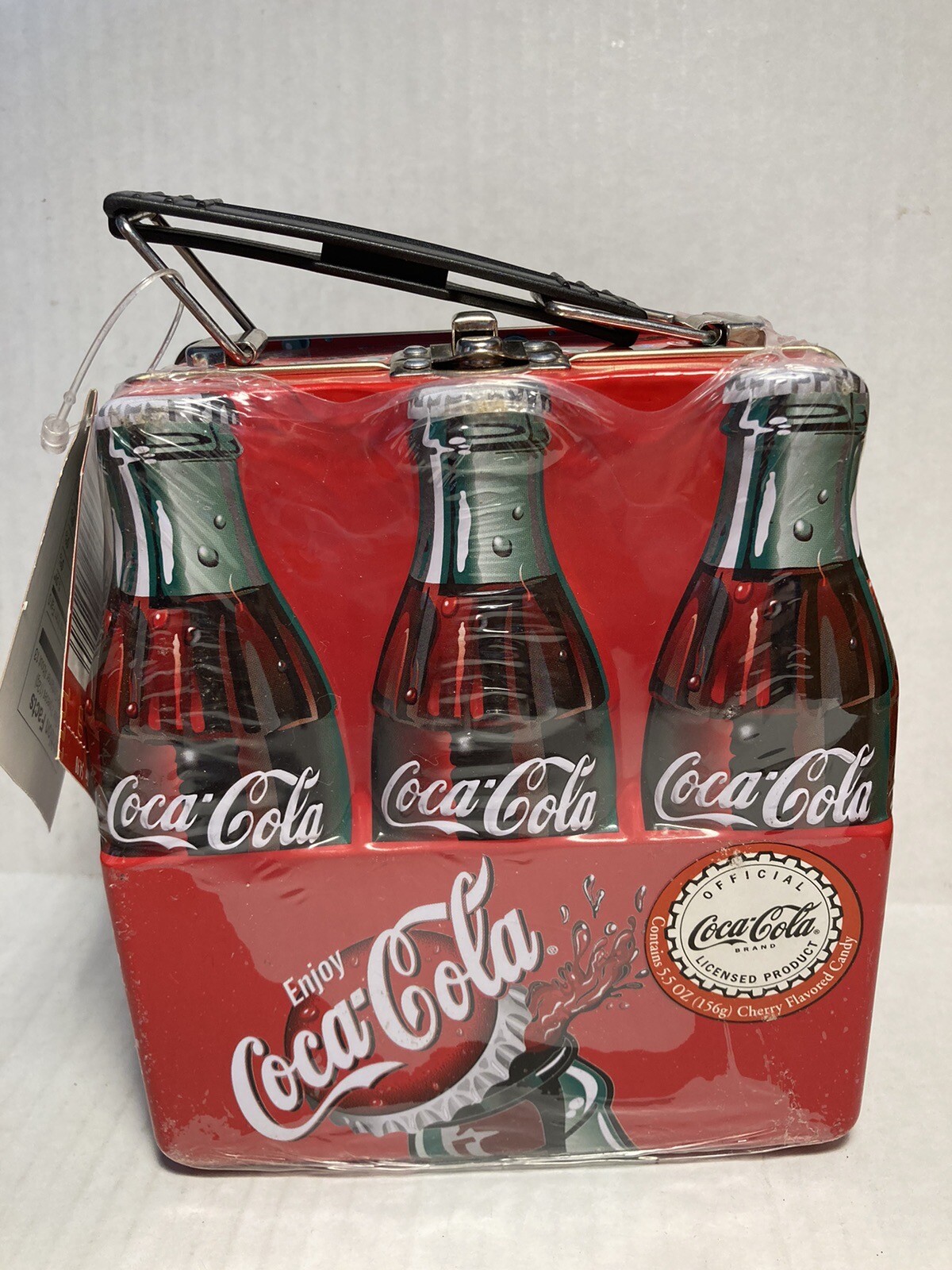Coca-Cola Soda 6 Pack Metal 6" Mini Lunch Box Tin w Handle In Original ...
