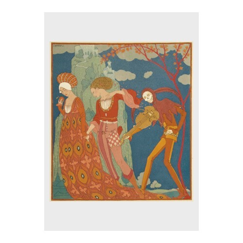 George Barbier - A design for "Personnages de comédie": Poster (11.7" x ...