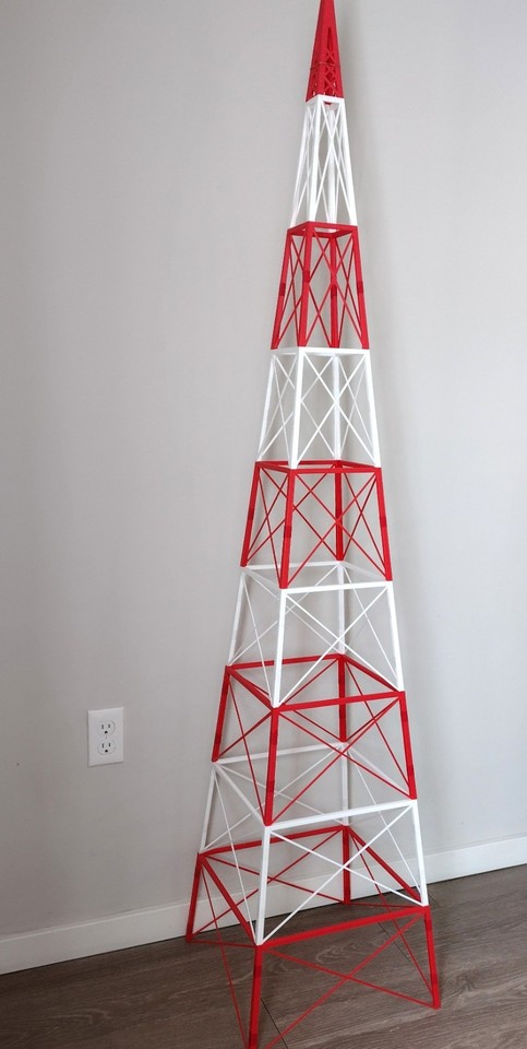 HO Scale 500 Foot Freestanding Radio/TV Broadcast Transmission Tower ...