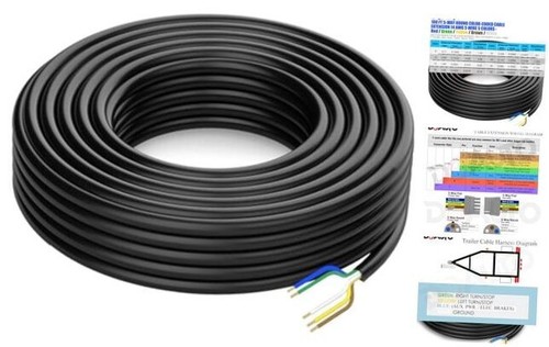 100 Foot Heavy Duty 14AWG 5 Way Round Conductor Wiring RV Trailer 100 ...
