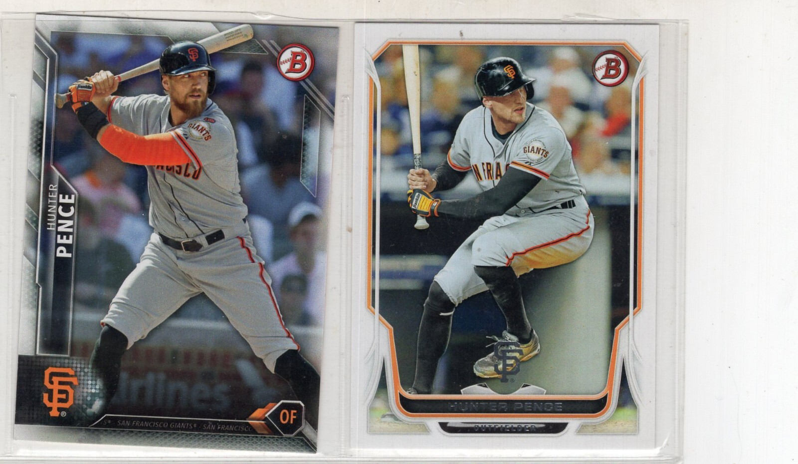 2013 2016 Bowman Hunter Pence 2 cards San Francisco Giants | eBay