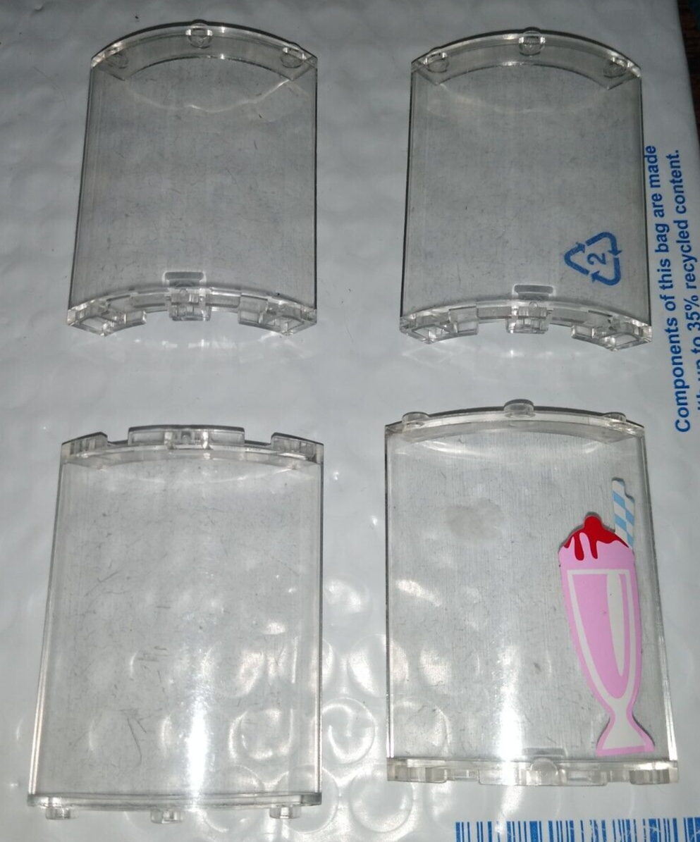 LEGO Parts: 2x6x8 Quarter Round Clear Window Walls, #'s 46361, 35276 ...