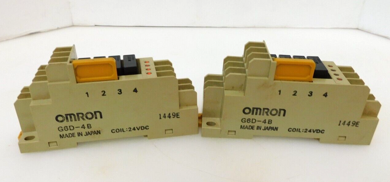 LOT OF 2 OMRON TERMINAL RELAY G6D-4B 24VDC | eBay