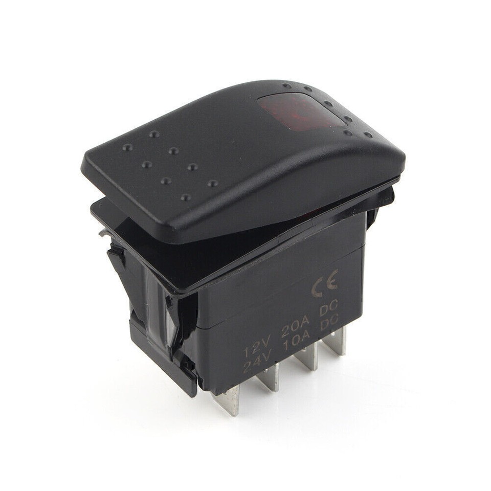 Onan Cummins 308-1038 RV Generator Rocker Start Stop Switch Red lens ...