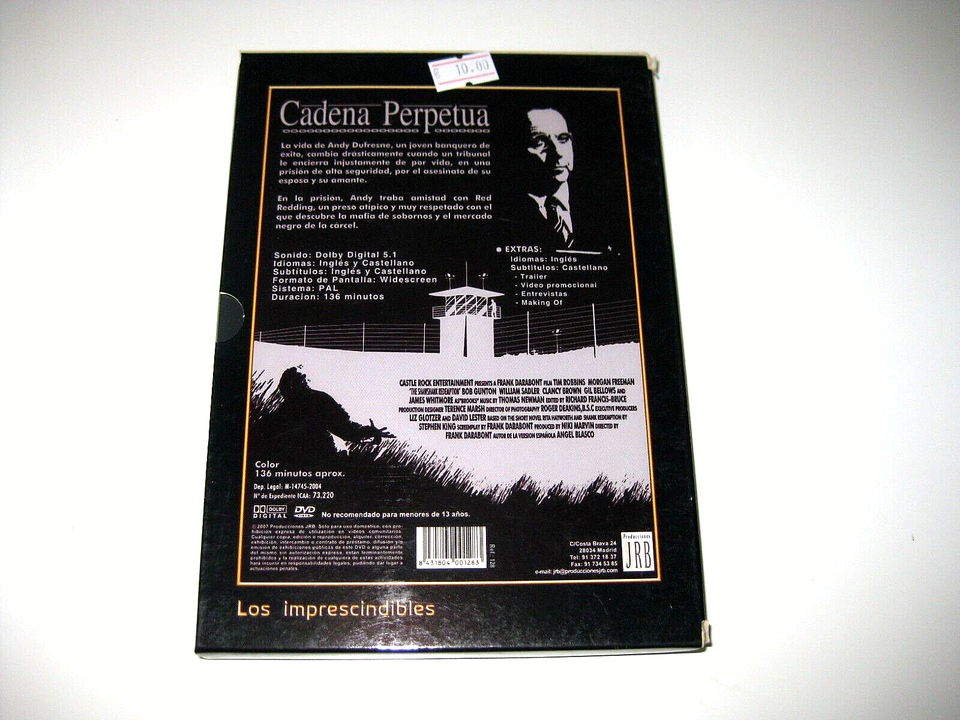 Perpetual Chain 2DVD + Booklet Tim Robbins Morgan Freeman (Collector's ...