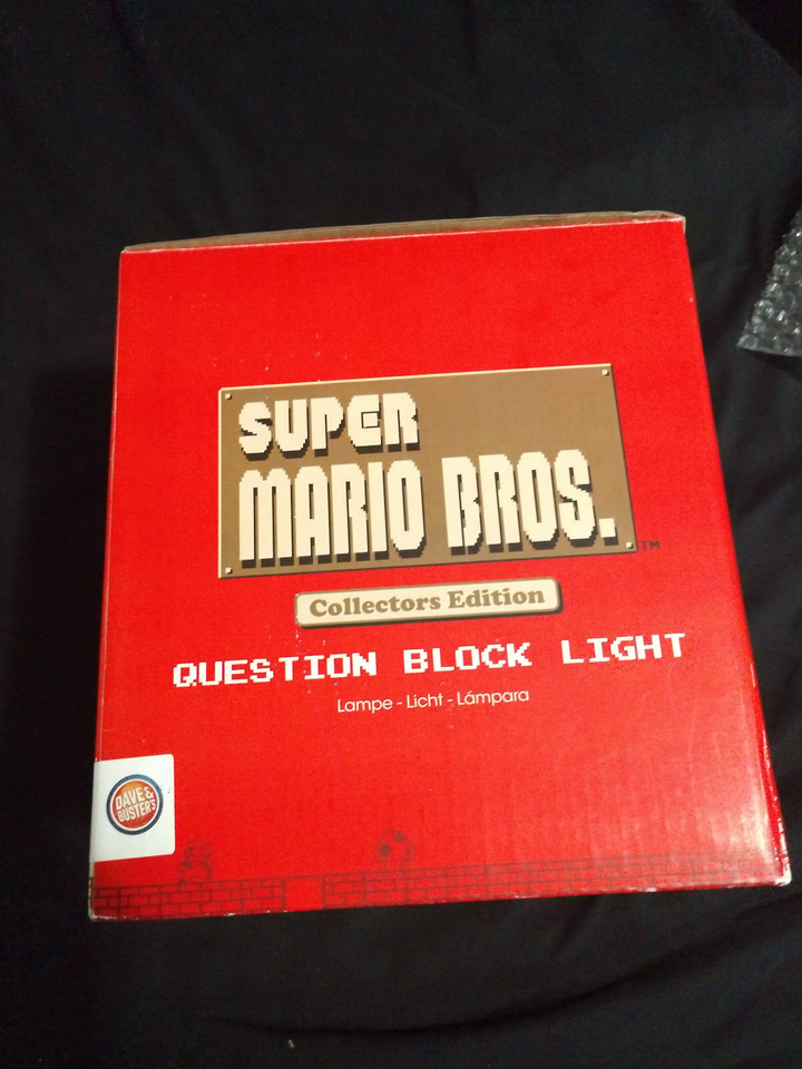 Super Mario Bros Nintendo Question Mark Block ? Yellow Cube Box Light ...