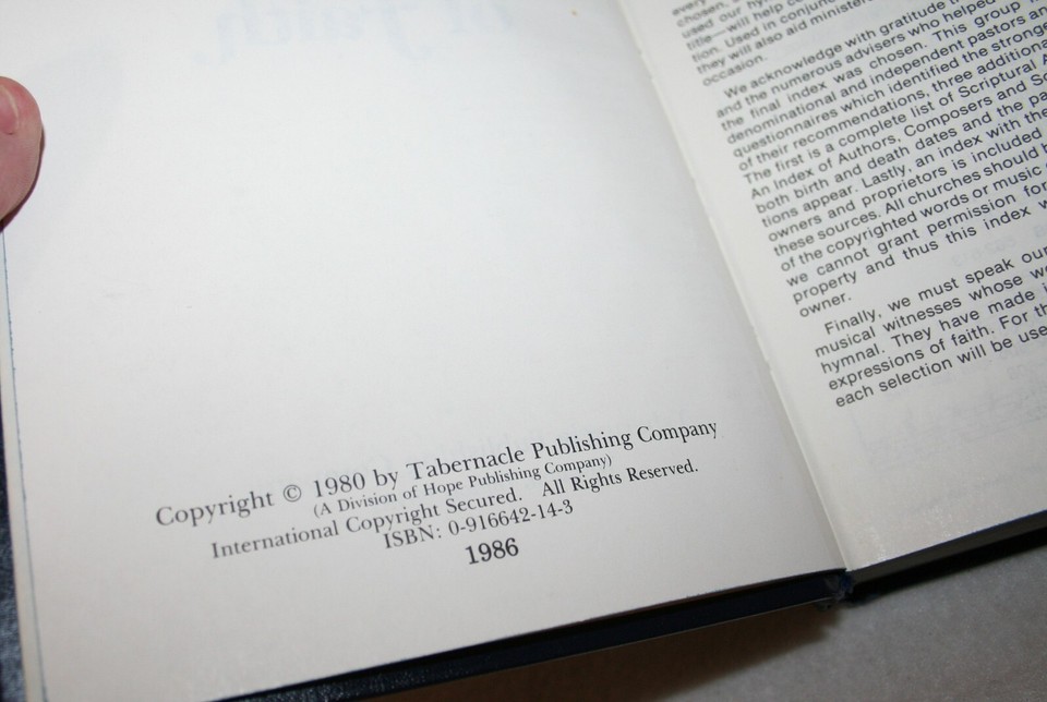 Vintage HYMNS OF FAITH 1980 Tabernacle HC HYMNAL Gospel Music Church ...